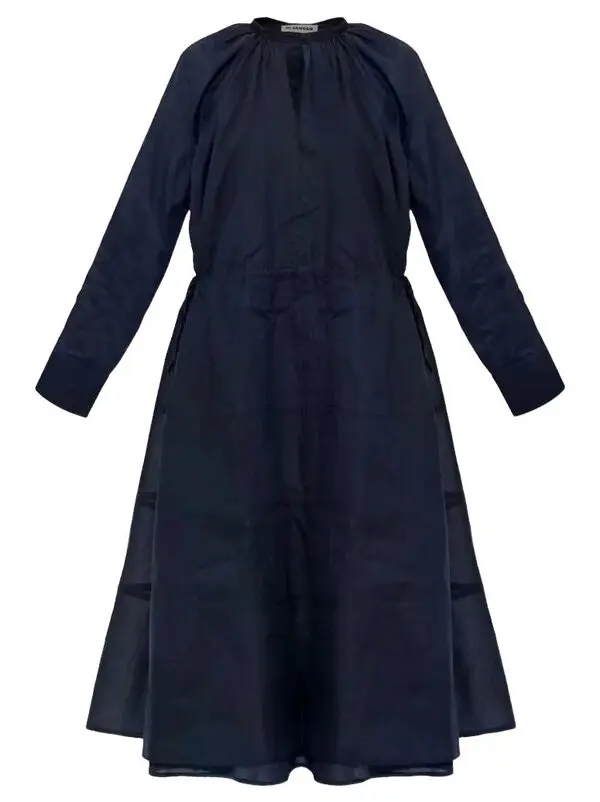 JIL SANDER Crew-neck Midi Dress - Blue