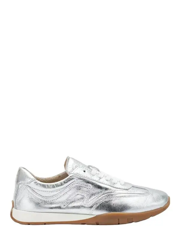 FRAU Laminated Leather Sneakers - Silver