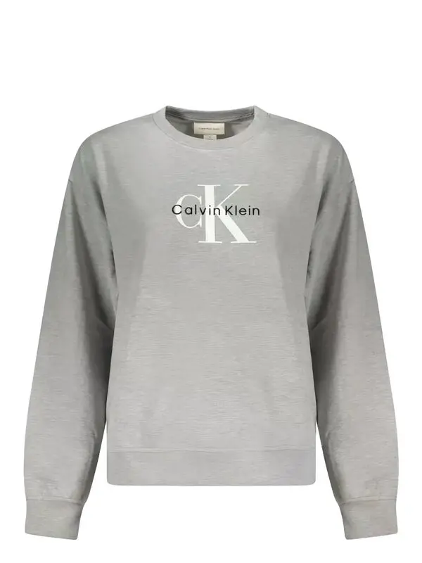 Calvin Klein Logo-print Jersey Sweater - Grey