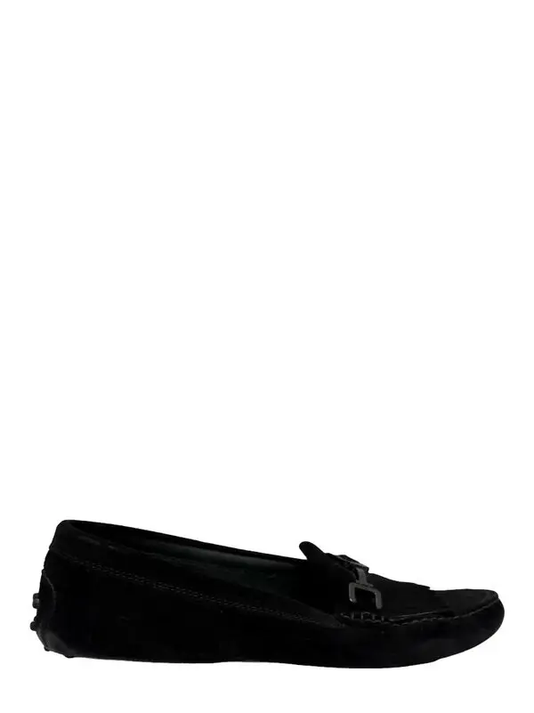 TOD'S Fringed Gommino Driving Loafers - Black