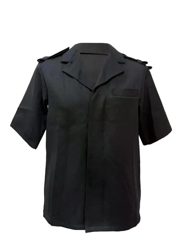 Prada Hidden-button Epaulette Shirt - Black
