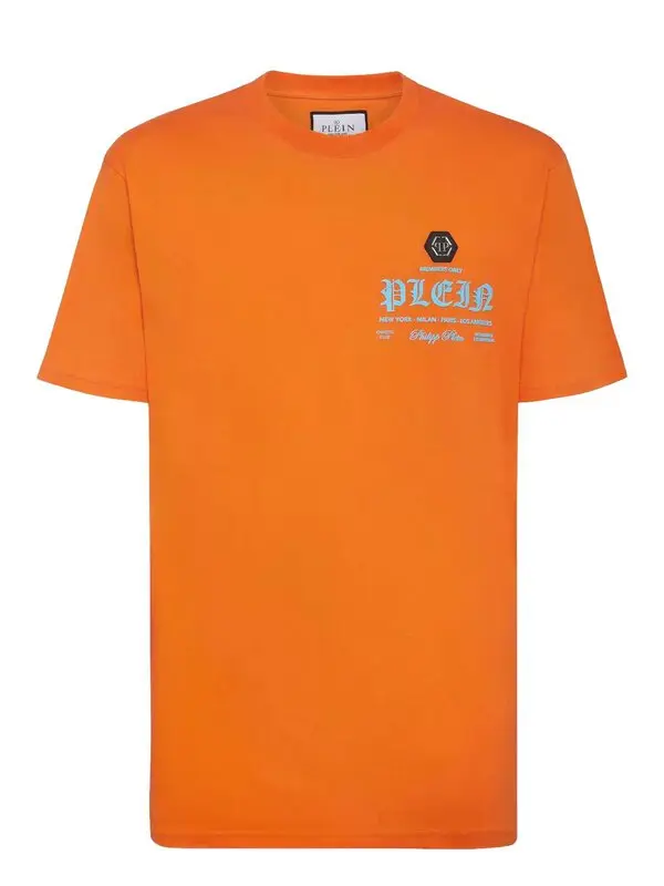 Philipp Plein Logo-print Cottont-shirt - Orange
