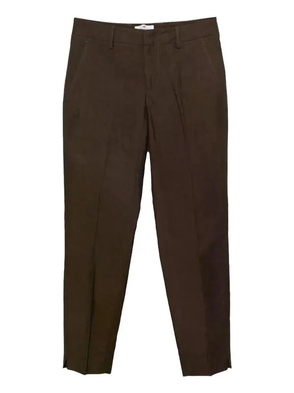 PT TORINO Pressed-crease Tailored Trousers - Brown