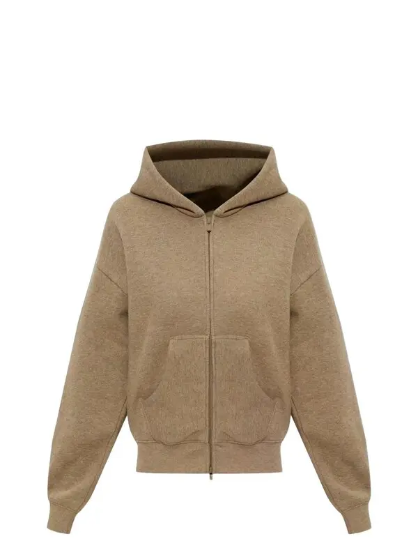 Fear Of God Logo-print Zip-fastening Hoodie - Neutrals