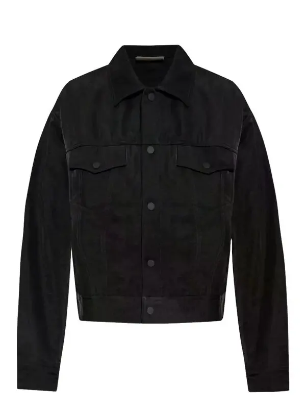Fear Of God Spread Collar Logo-patch Shirt Jacket - Black