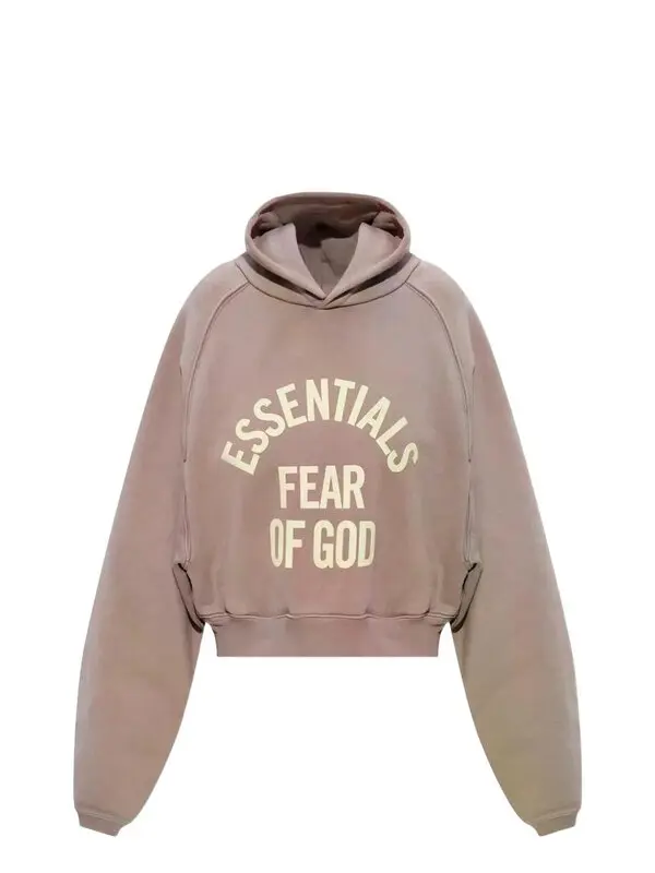 Fear Of God Logo-print Hoodie - Neutrals