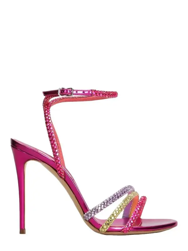 Casadei 140 Andromeda Crystal-embellished Heeled Sandals - Pink