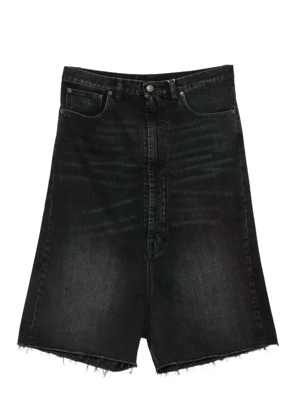 MAISON MARGIELA Raw-edge Denim Shorts - Black