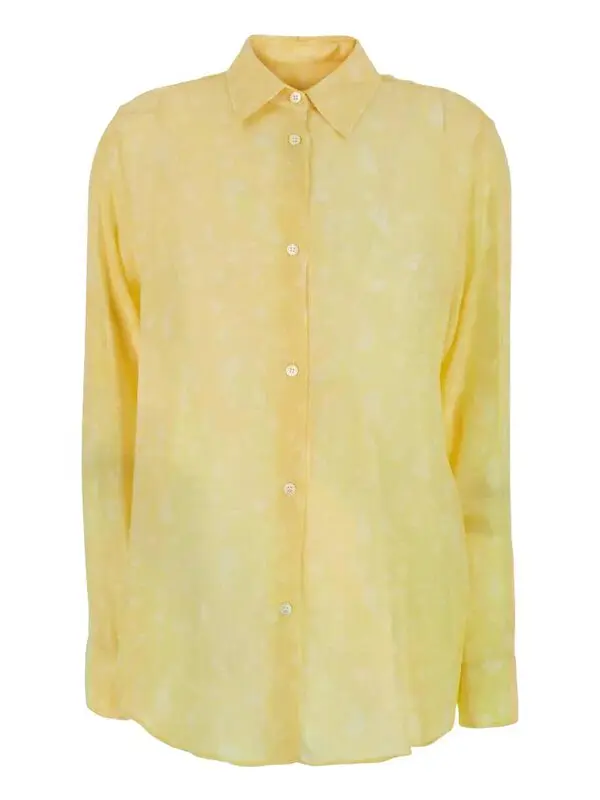 GRIFONI Floral-print Long-sleeve Shirt - Yellow