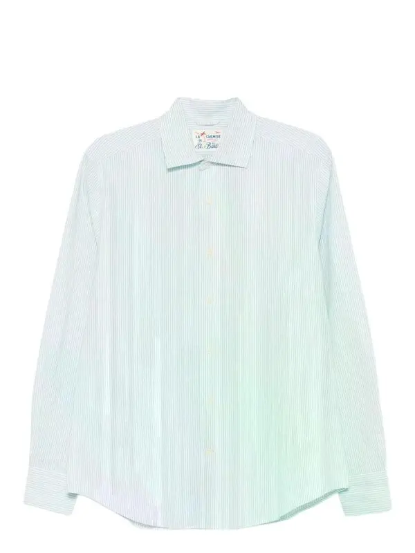 MC2 SAINT BARTH Pamplona Striped Long-sleeve Shirt - Green