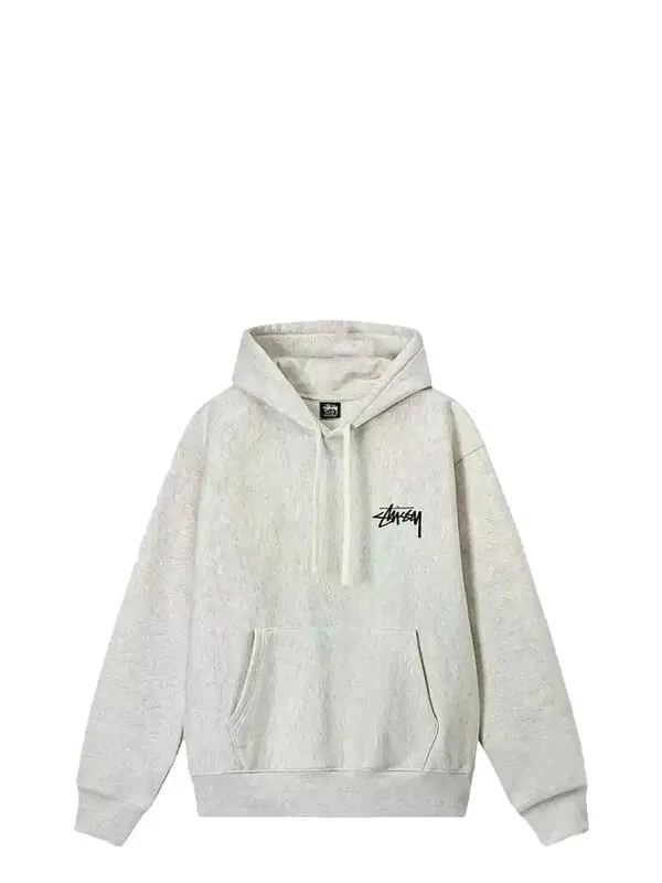 StÜssy 8 Ball Fade Drawstring Hoodie - Grey