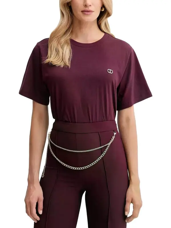 TWINSET Appliqué T-shirt - Red