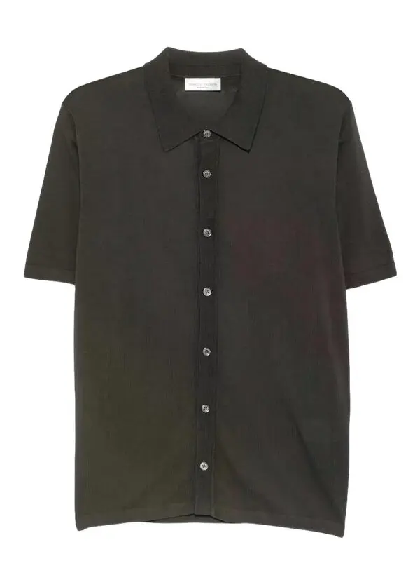 ROBERTO COLLINA Short-sleeve Button-up Shirt - Brown