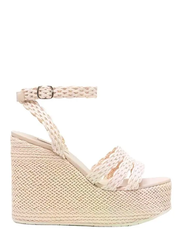 Casadei Woven Wedge Espadrilles - Neutrals