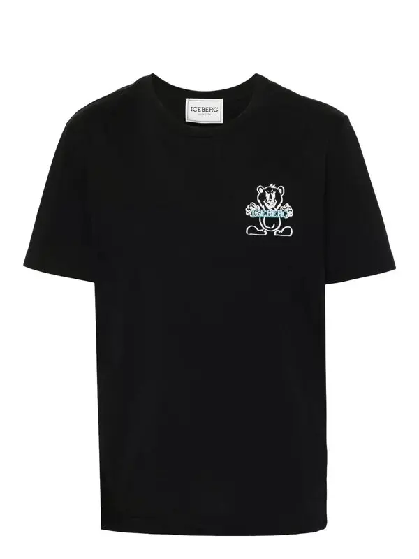 Iceberg Logo-print Cotton T-shirt - Black