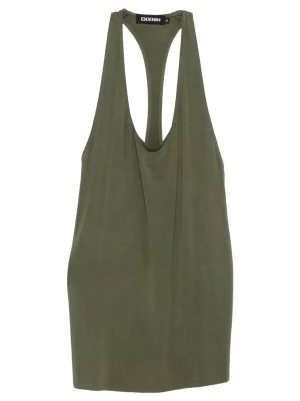 EB DENIM Valley Racer-back Mini Dress - Green