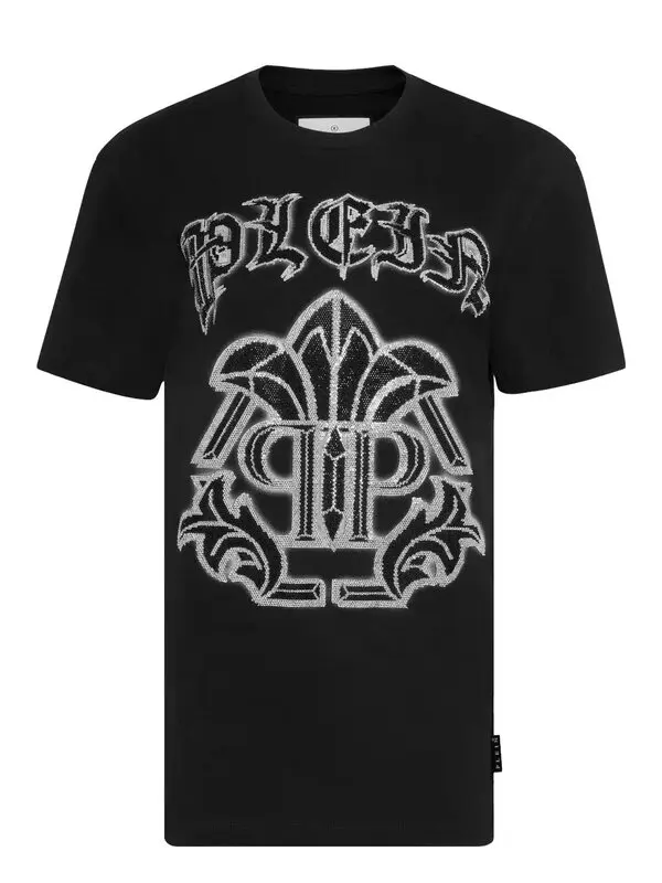 Philipp Plein Gothic Plein Cotton T-shirt - Black
