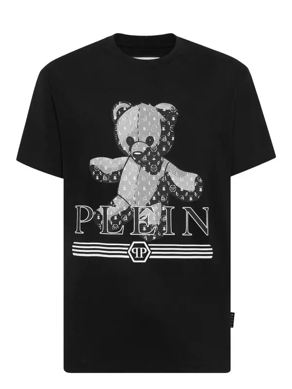 Philipp Plein Teddy Bear Cotton T-shirt - Black