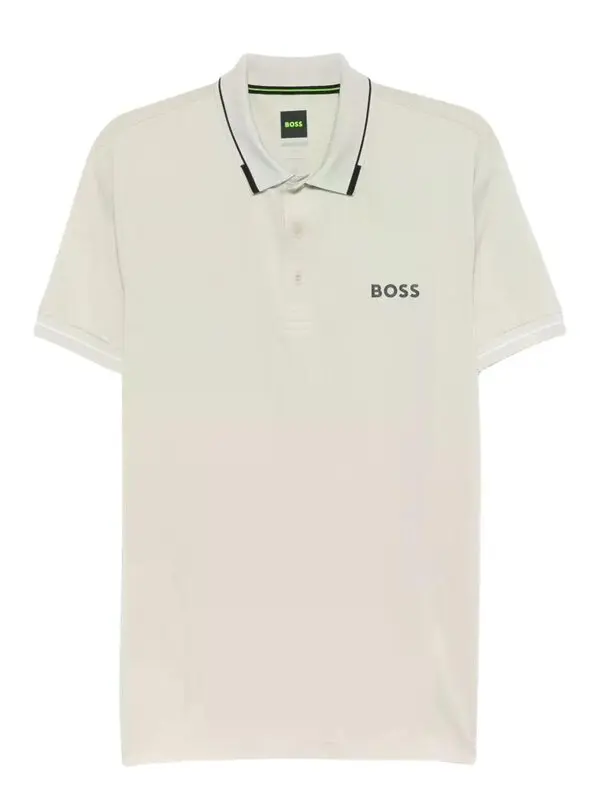 BOSS Logo-print Polo Shirt - Neutrals