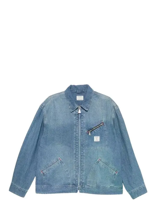 ROY ROGER'S Zip Denim Jacket - Blue
