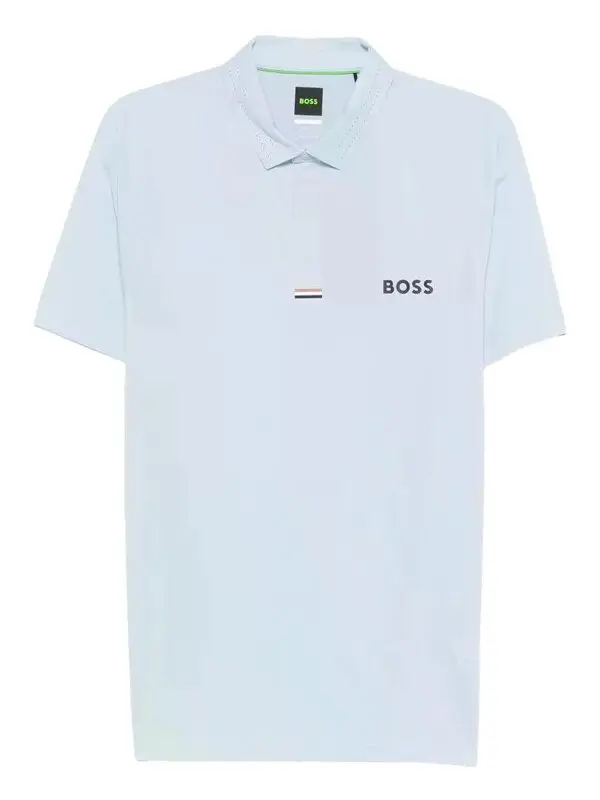 BOSS Logo-print Polo Shirt - Blue