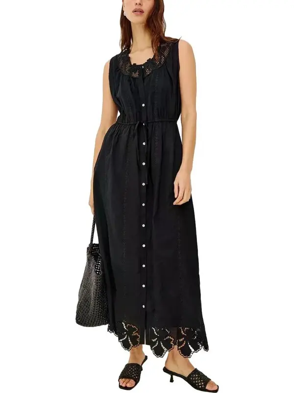 Rails Lorina Eyelet Maxi Dress - Black