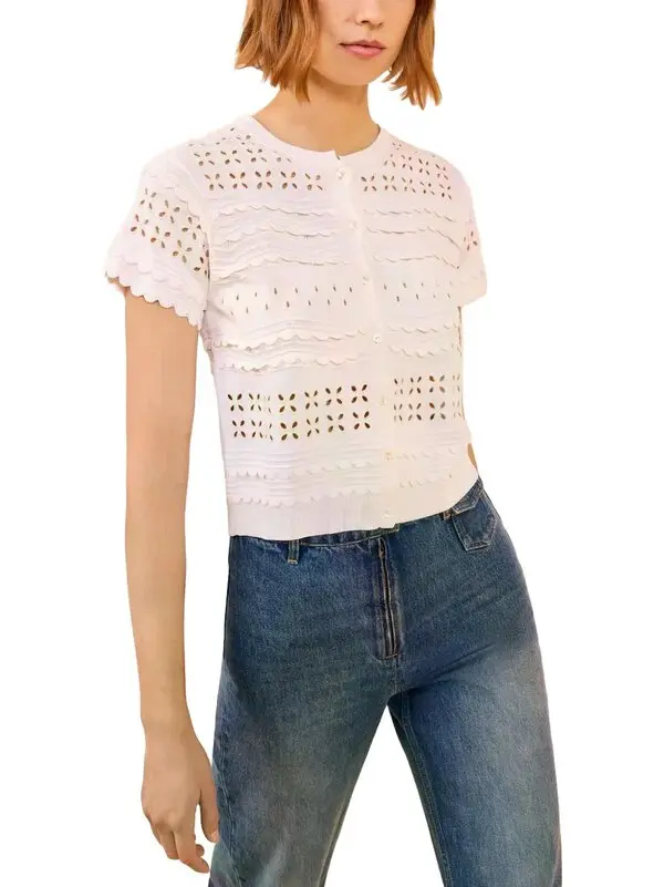 Ulla Johnson Abriana Knitted Cardigan - White