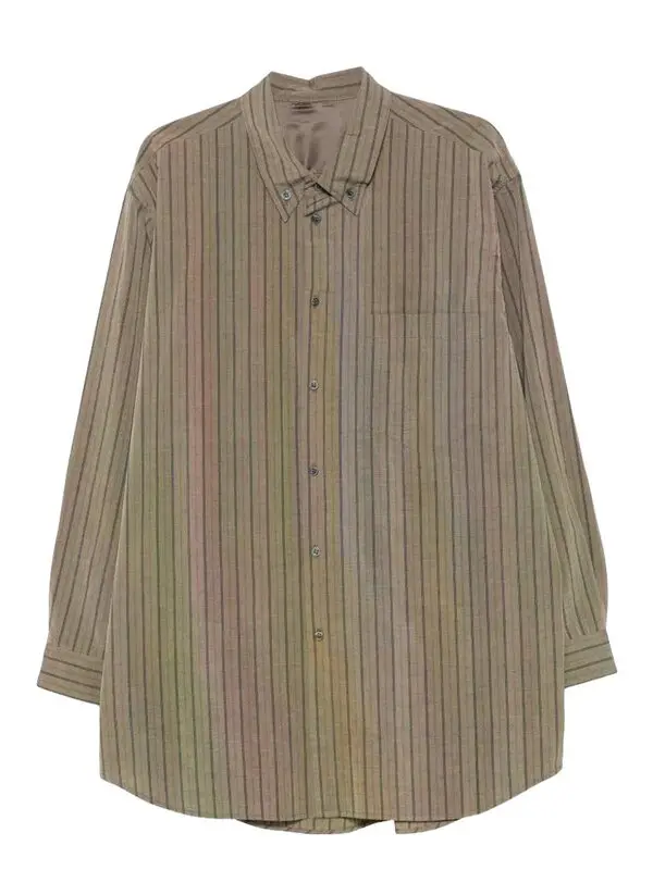 MAGLIANO Moletto Pinstripe-pattern Button-down Shirt - Green