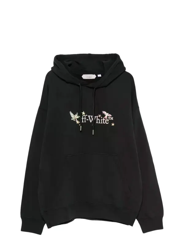 Off-White Logo-print Hoodie - Black