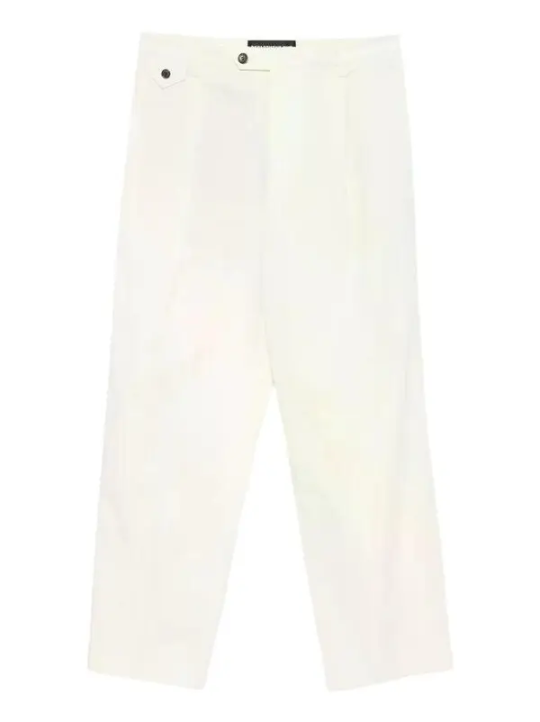 DEPARTMENT 5 Pleated Straight-leg Trousers - White