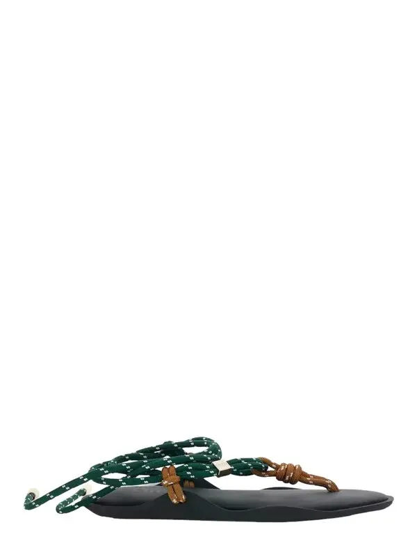 Flowze Twin Rope-detail Lace-up Sandals - Green