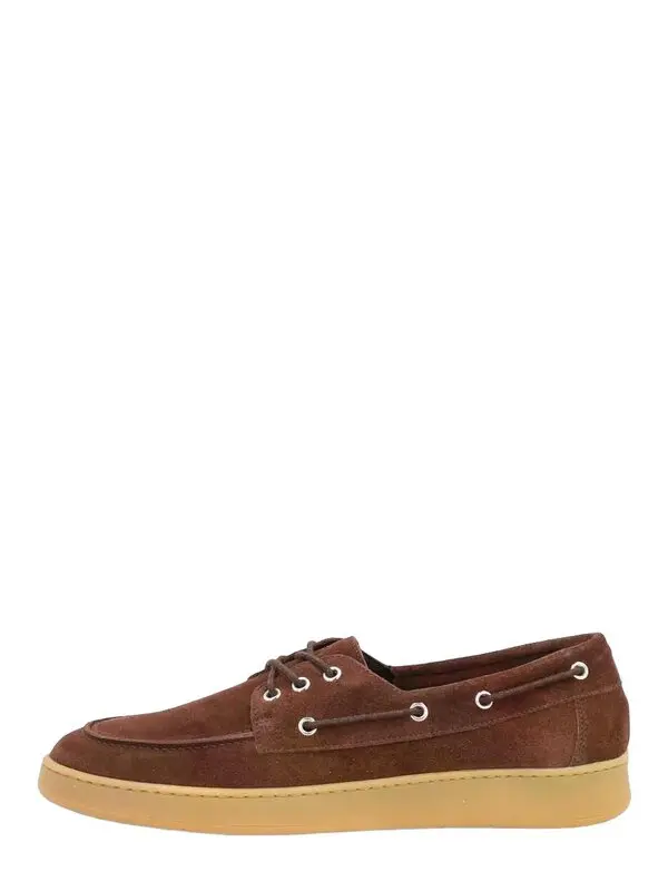 FRAU Almond-toe Boat Shoes - Brown