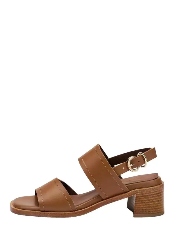 FRAU Block-heel Slingback Sandals - Brown