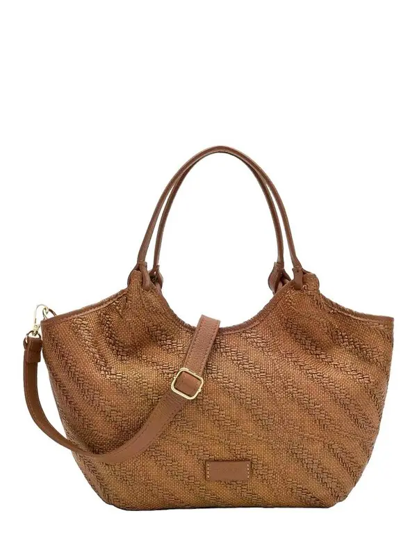 FRAU Herringbone-effect Tote Bag - Brown