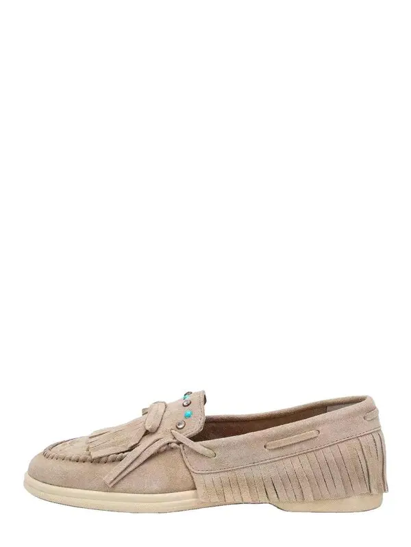 FRAU Fringed Derby Shoes - Neutrals