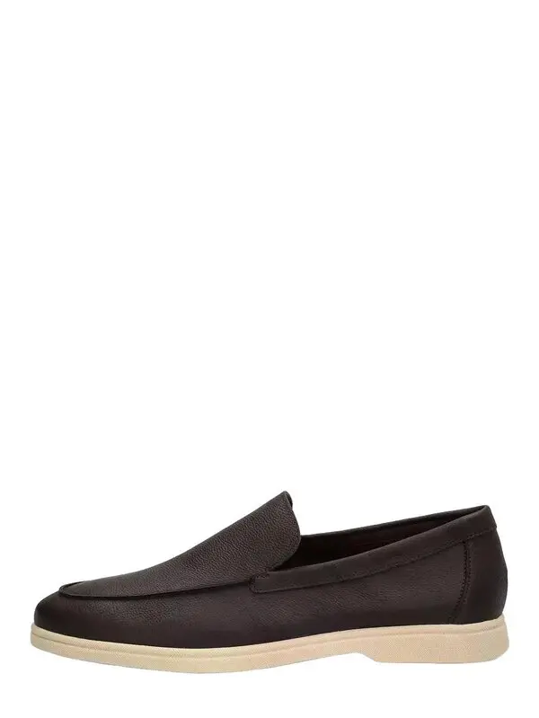 FRAU Deconstructed Leather Loafers - Brown