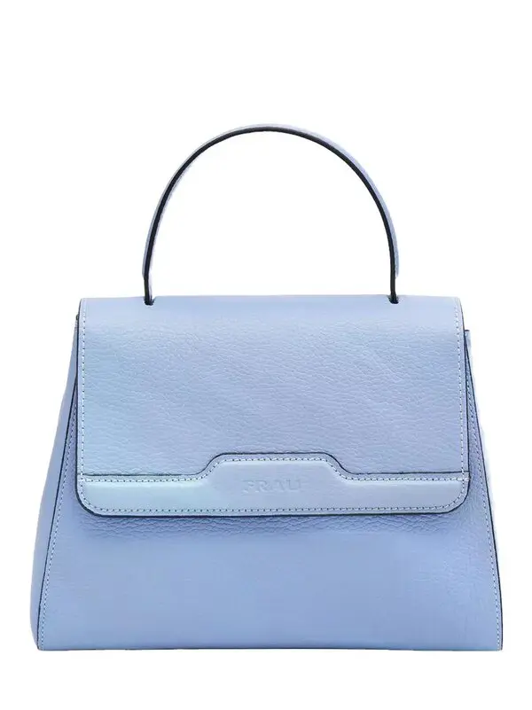 FRAU Pebbled Leather Tote Bag - Blue