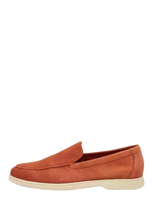 FRAU Suede Slip-on Loafers - Orange