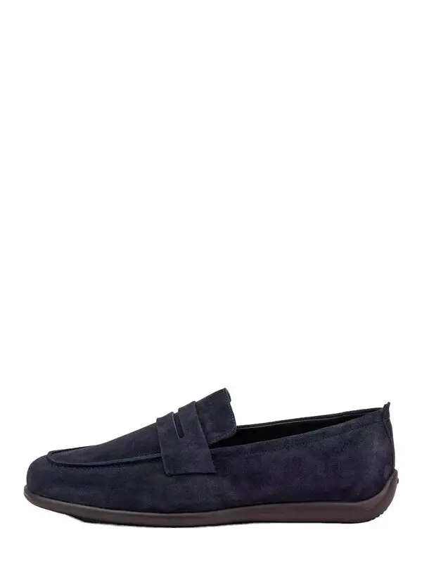FRAU Suede Square-toe Loafers - Blue