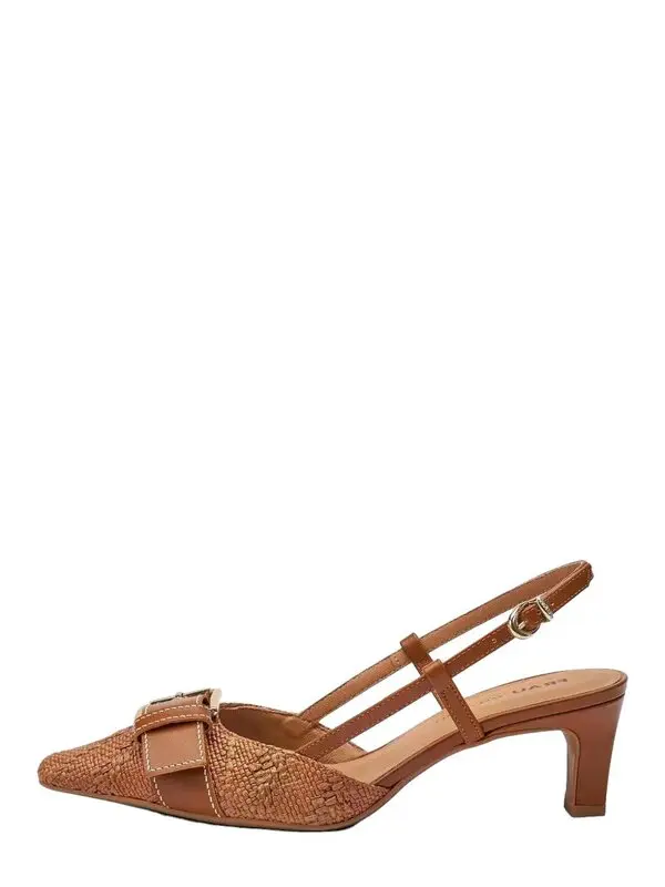 FRAU Slingback Buckle Pumps - Brown