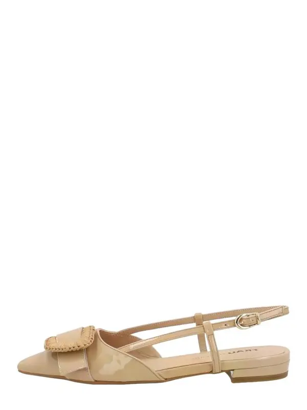 FRAU Buckle-detail Leather Slingbacks - Neutrals