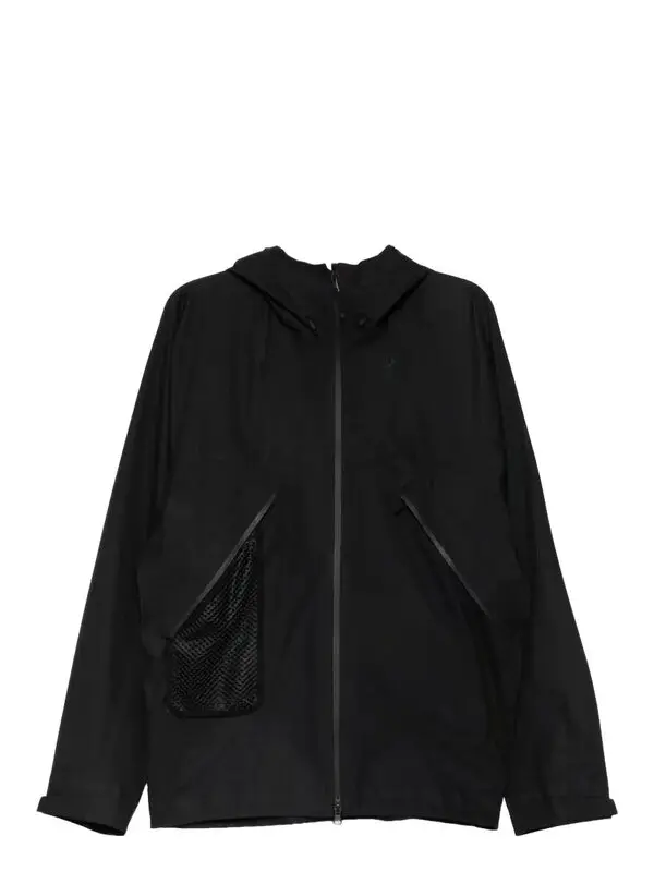 GOLDWIN Logo-embroidered Panelled Jacket - Black