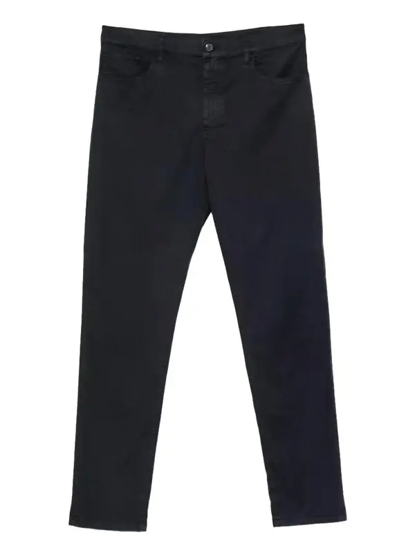 Canali Logo-patch Trousers - Blue