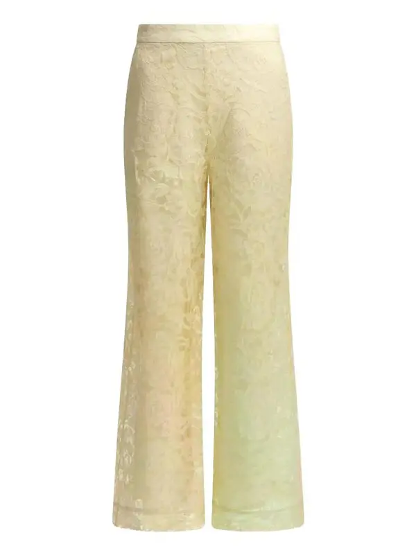 Zimmermann Floral-lace Trousers - Neutrals