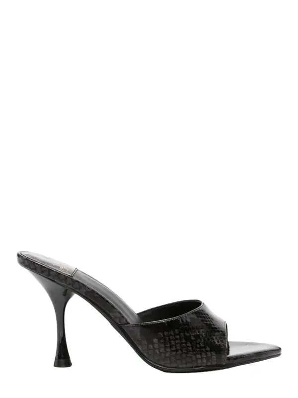 Jeffrey Campbell Agent Snakeskin-effect Sandals - Black