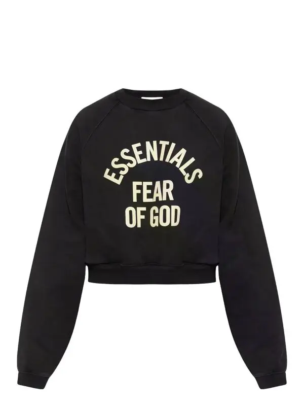 Fear Of God Essentials Logo-print Sweater - Black