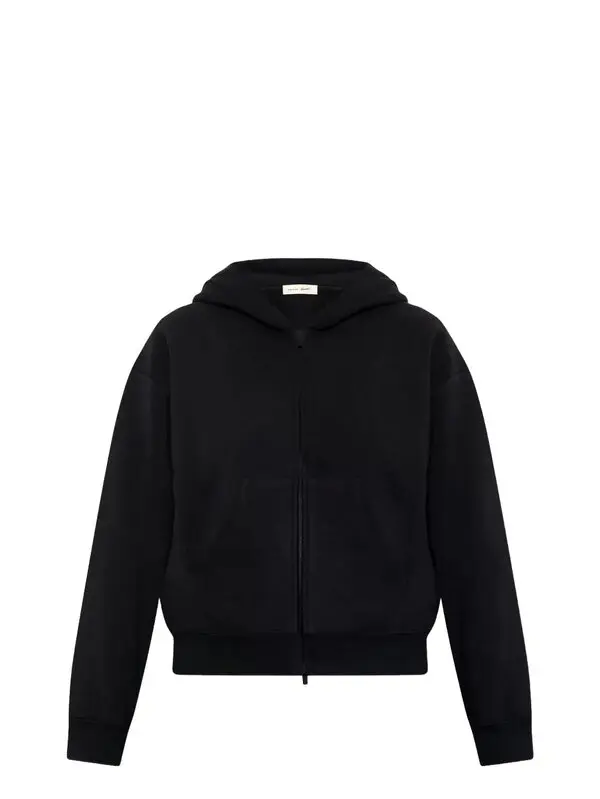 Fear Of God Essentials Logo-print Zip-up Hoodie - Black