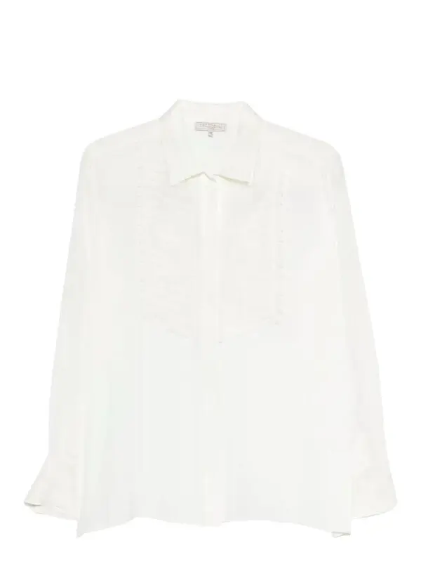 Antonelli Firenze Pleated-bib Long-sleeve Shirt - Neutrals