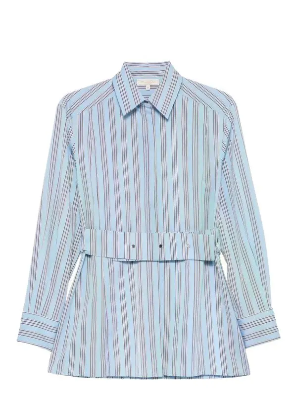 Antonelli Firenze Striped Belted Shirt - Blue
