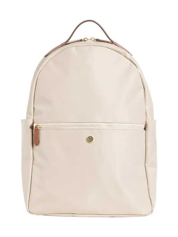 Harrods Nylon Backpack With Leather Trim - Neutral